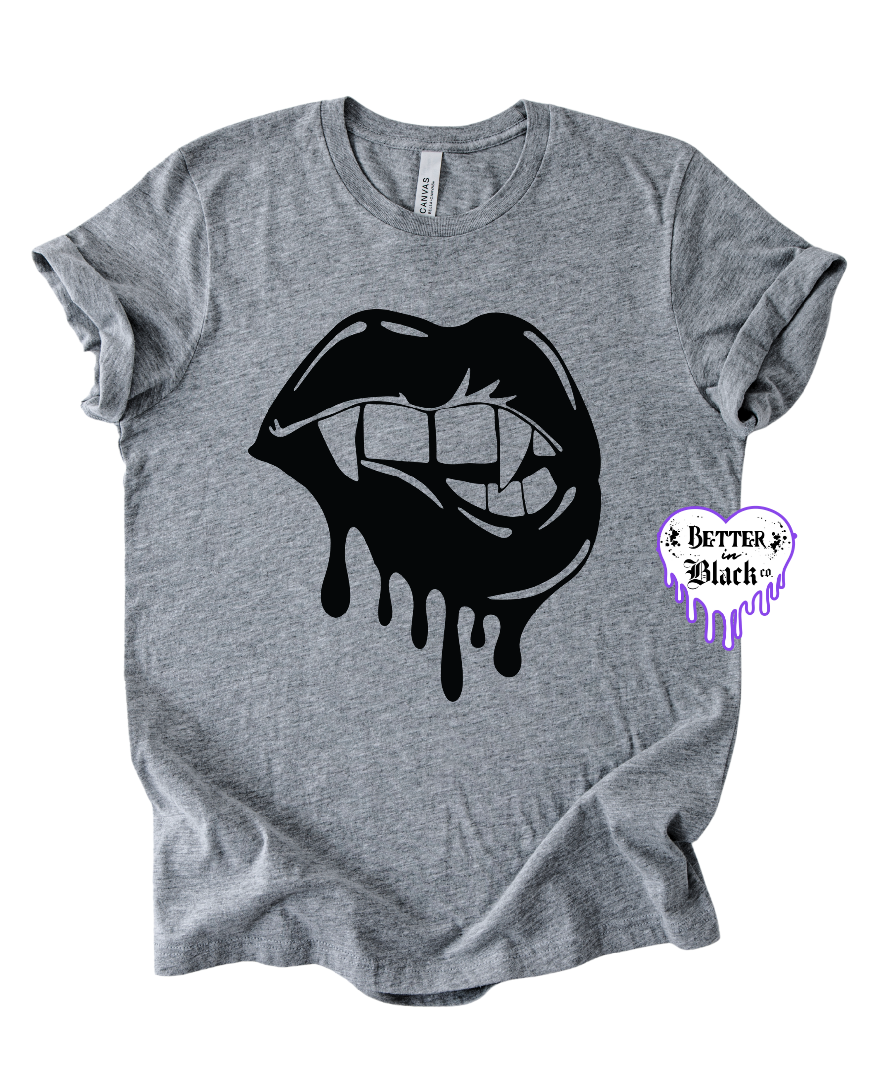Vamp Lips - Unisex Short Sleeve Tee – Better In Black Co.